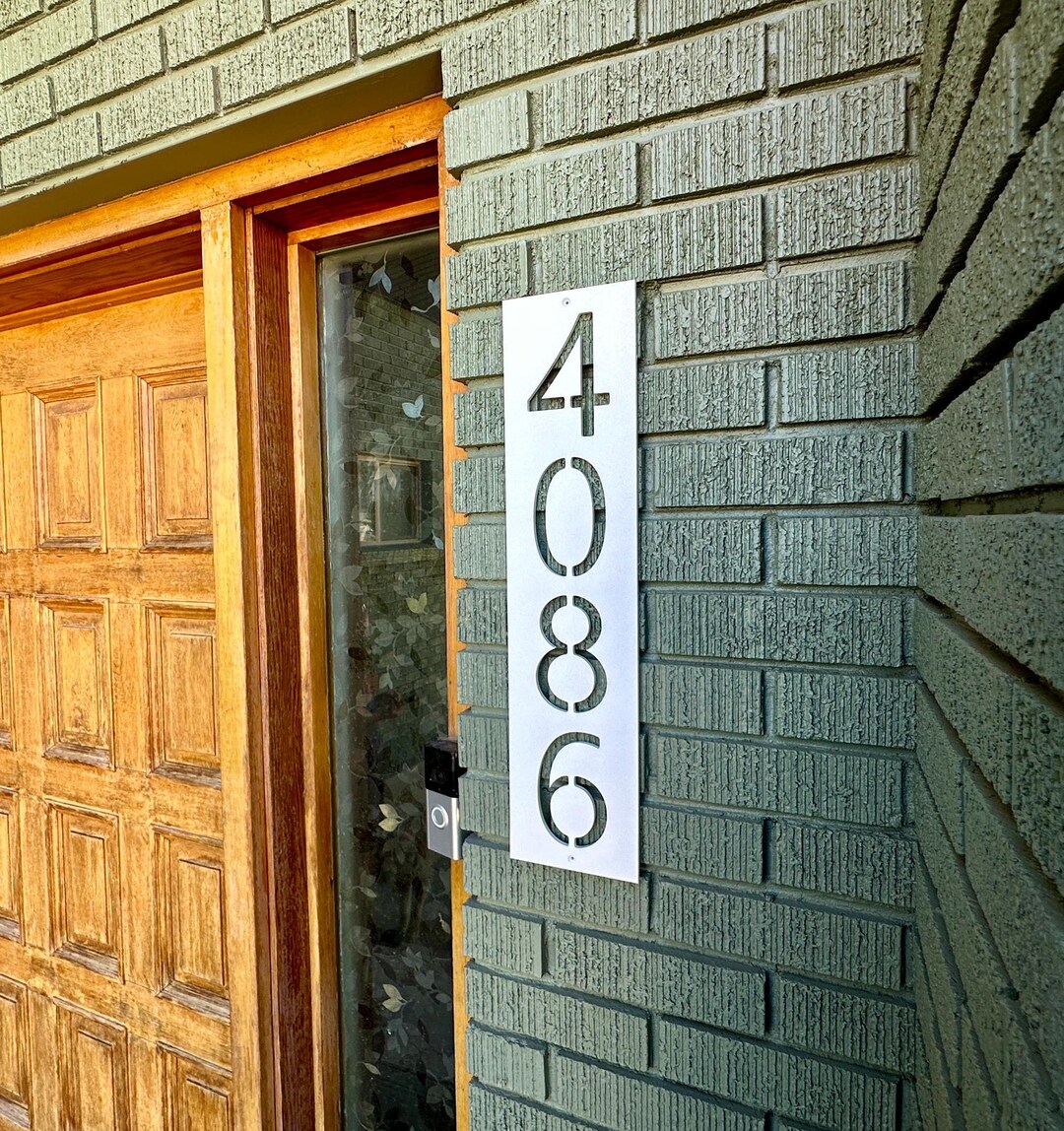 Modern HDPE House Address Sign, Weatherproof, Vertical or Horizontal - Etsy