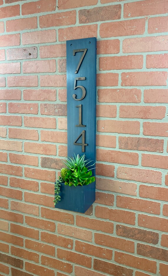 Wall Hangings Rustic Address Sign Address Sign Planter Box Rustic Home ...