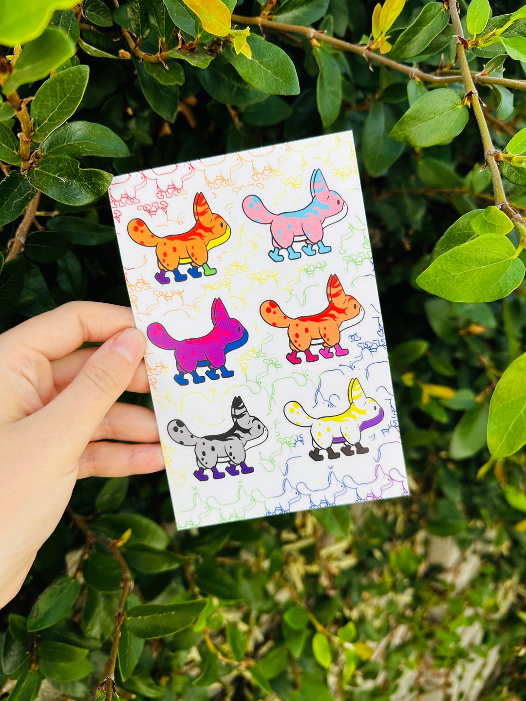 Pride Loth Cat 4x6 Sticker Sheet - Etsy