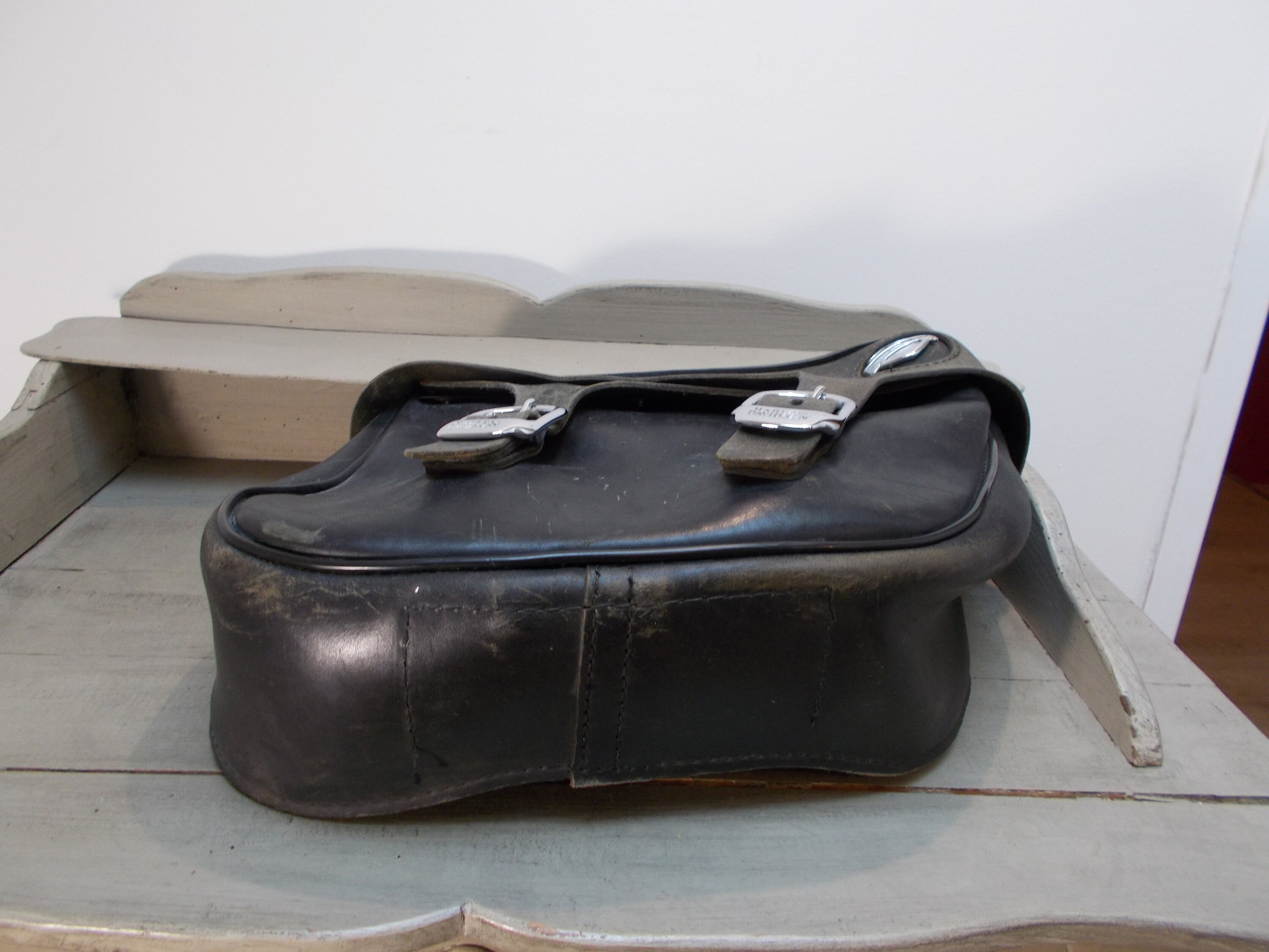 Vintage Thick Leather Original Harley Davidson Motorbike Panniers - Etsy