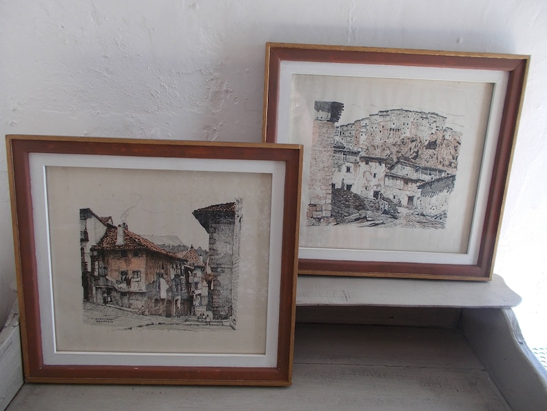 Vintage French Lithographs From Famous French Painter F.m.roganeau - Etsy