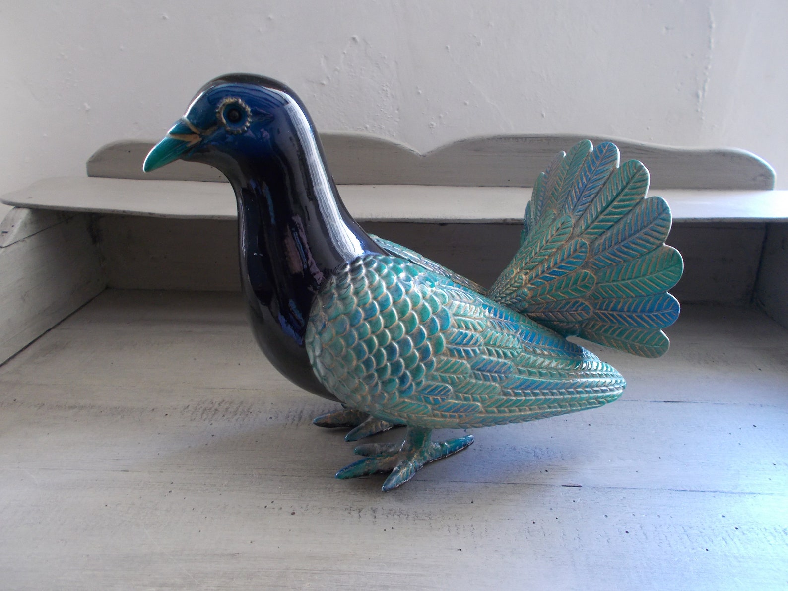 Beautiful Ceramic Fantail Pigeon Dove. | Etsy