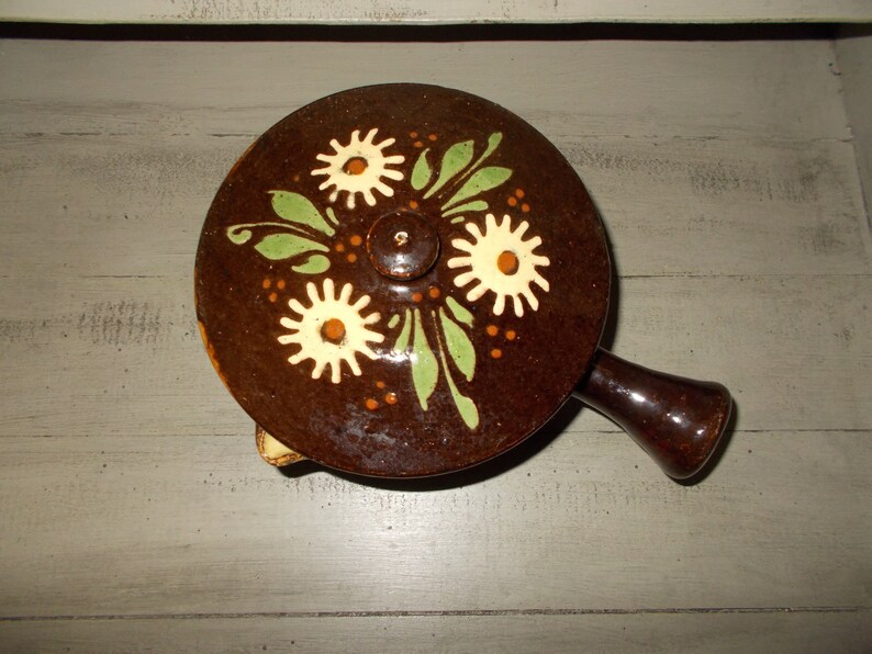 French Alsace Pottery Sauce Pot, With Lid. - Etsy