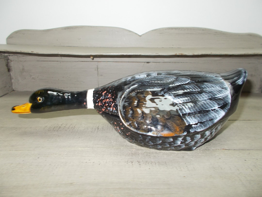 Michel Caugant Rare Flying Duck Pate Dish, Terrine, Serving Dish. - Etsy