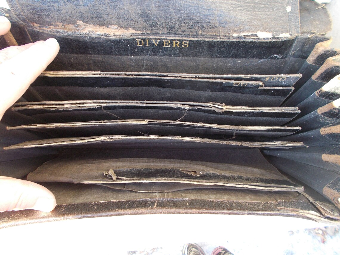 Antique Leather Merchants Money Wallet Early 1900's Paris. - Etsy