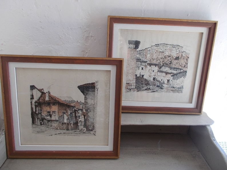Vintage French Lithographs From Famous French Painter F.m.roganeau - Etsy