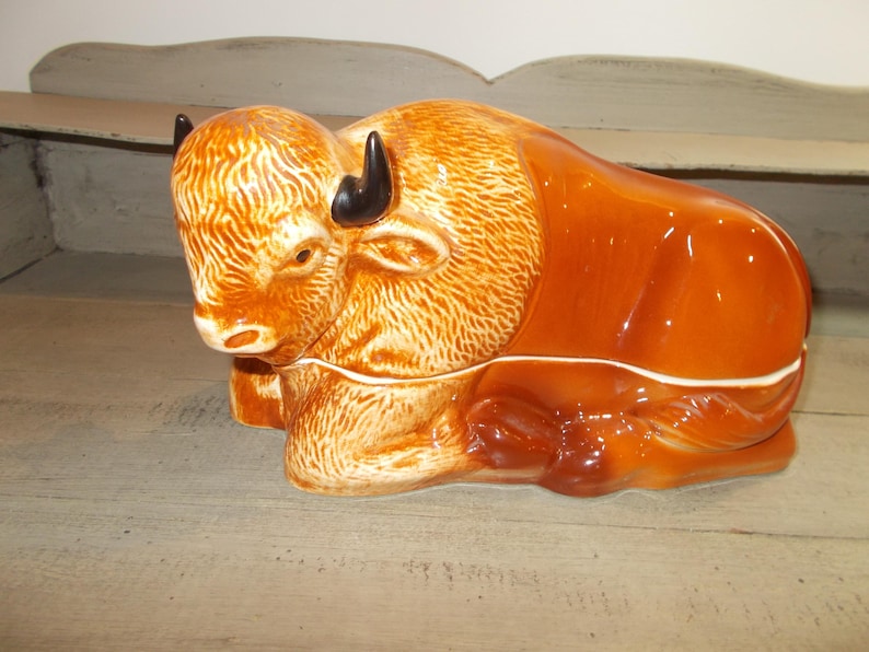 Michel Caugant French Bison, Pate Dish, Tureen, Signed, Delightful ...