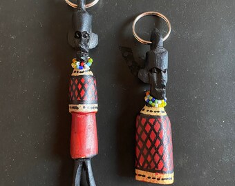 African Drum Keychain - Etsy