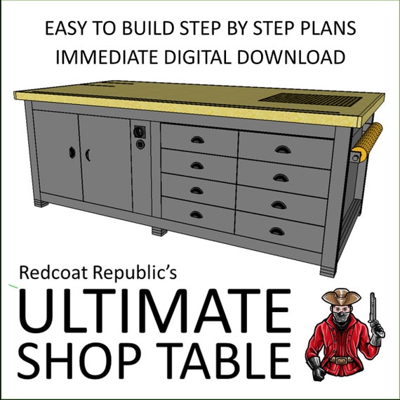 The REAL Ultimate Workshop Table Plans - Etsy