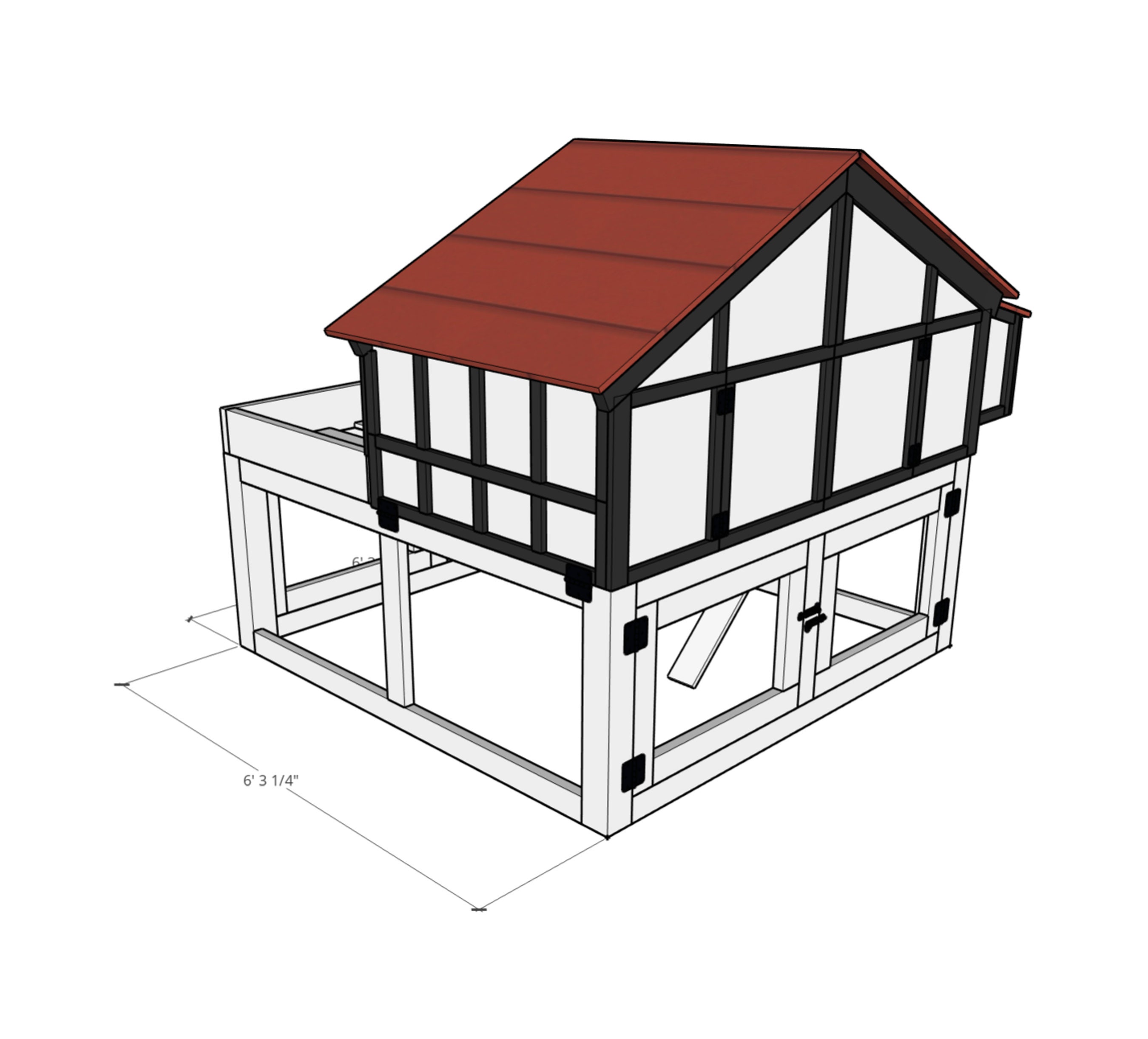 The Middlesex Small Urban Chicken Coop Plan and Building - Etsy