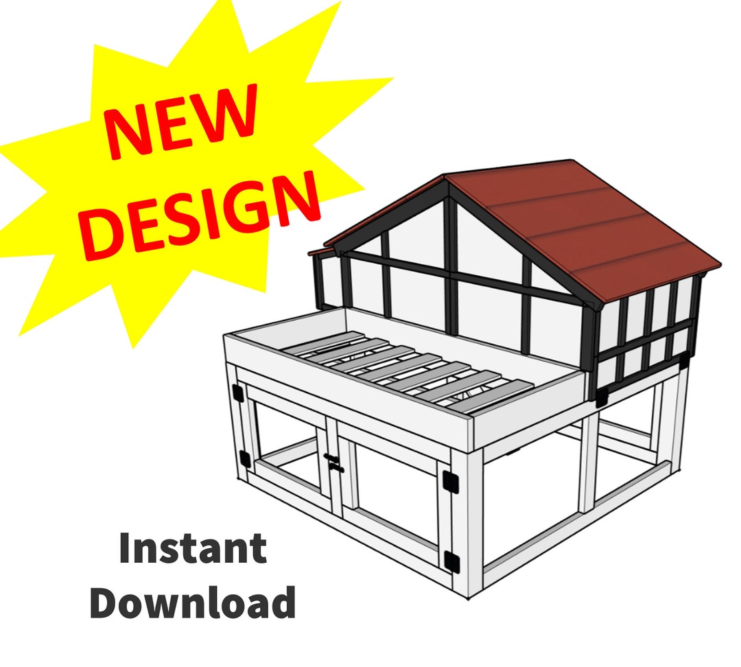 The Middlesex – Small Urban Chicken Coop Plan and Building Guide - Etsy