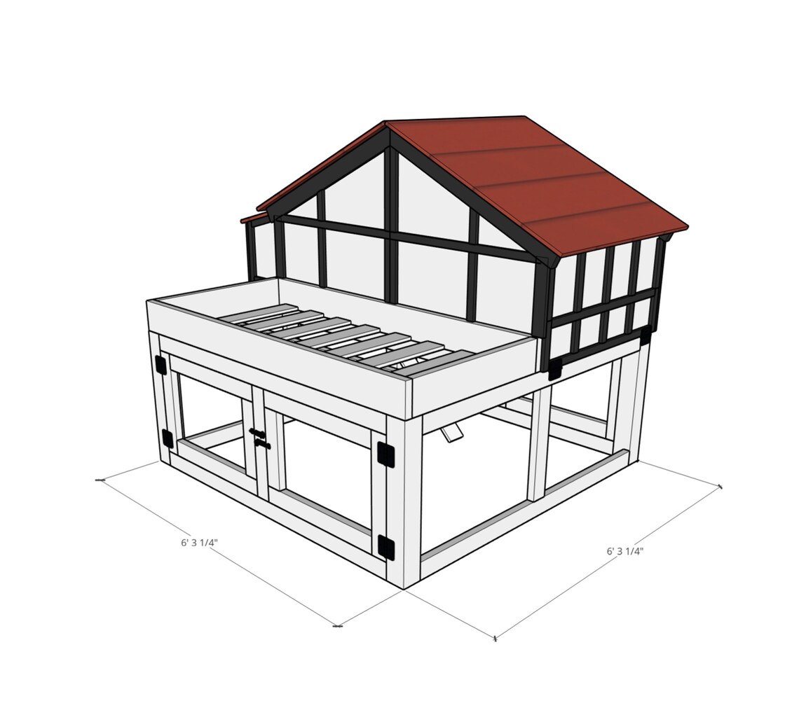 The Middlesex Small Urban Chicken Coop Plan and Building - Etsy