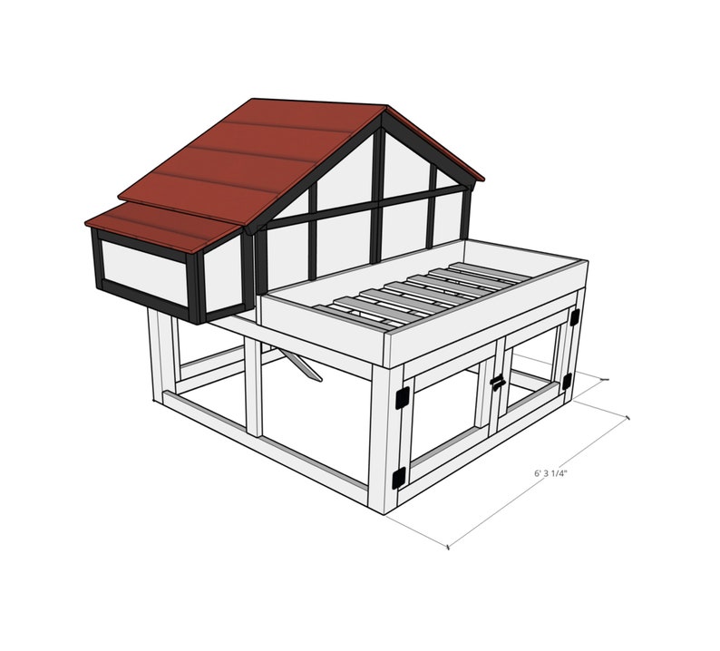 The Middlesex Small Urban Chicken Coop Plan and Building - Etsy