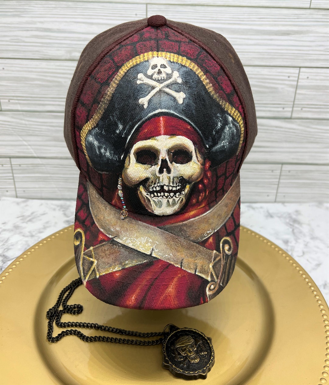 Pirates of the Caribbean Hand Painted Baseball Cap - Etsy