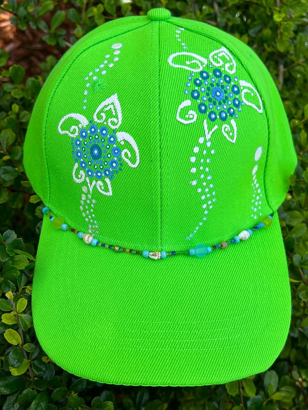 Sea Turtle Hand Painted Baseball Cap - Etsy