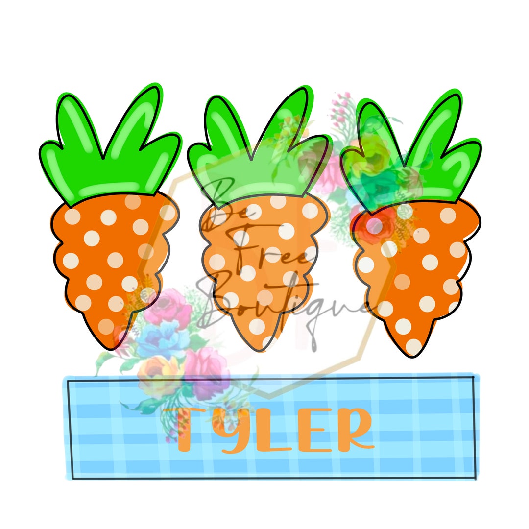 Personalized Easter Png, Boy, Carrots, Bunny, Spring, Easter, Farm ...