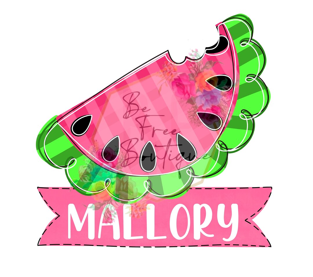 Watermelon Png Personalized Girl Summer Digital Download Cute