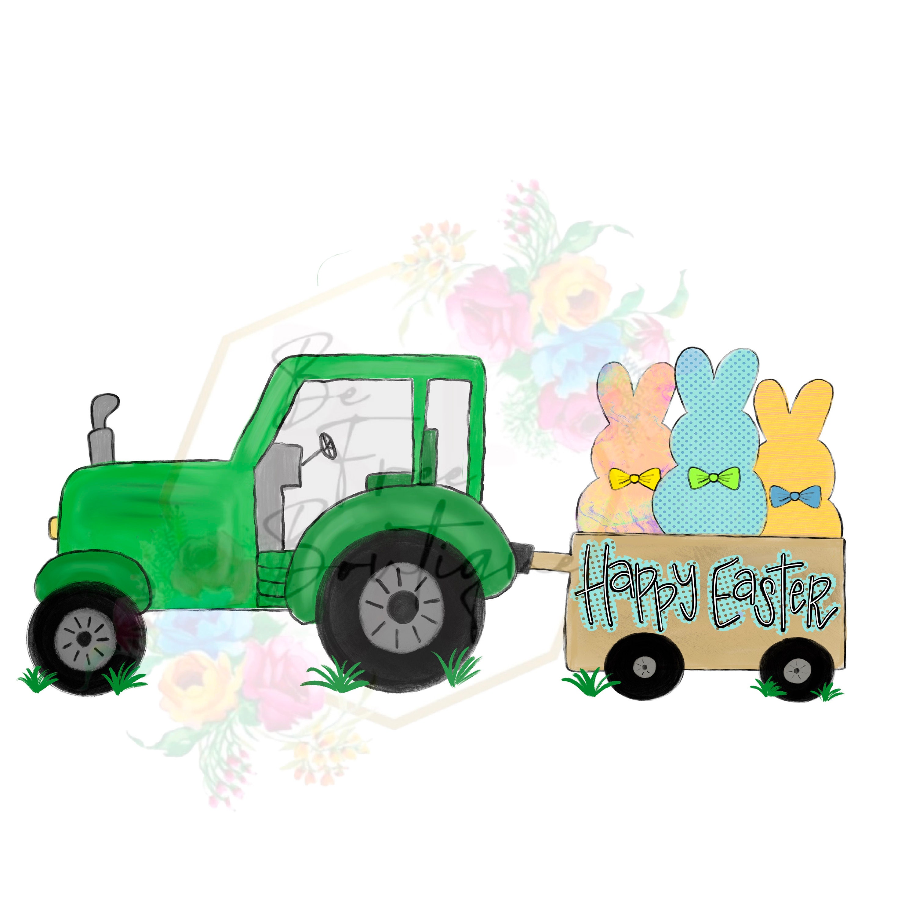 Easter, Png, Tractor, Peeps, Bunny, Boy, Easter, Farm, Tractor Trailer ...