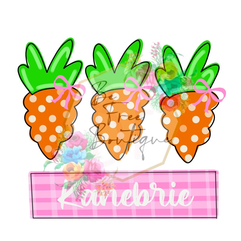 Personalized Easter Png, Girl, Carrots, Bunny, Spring, Easter, Farm ...