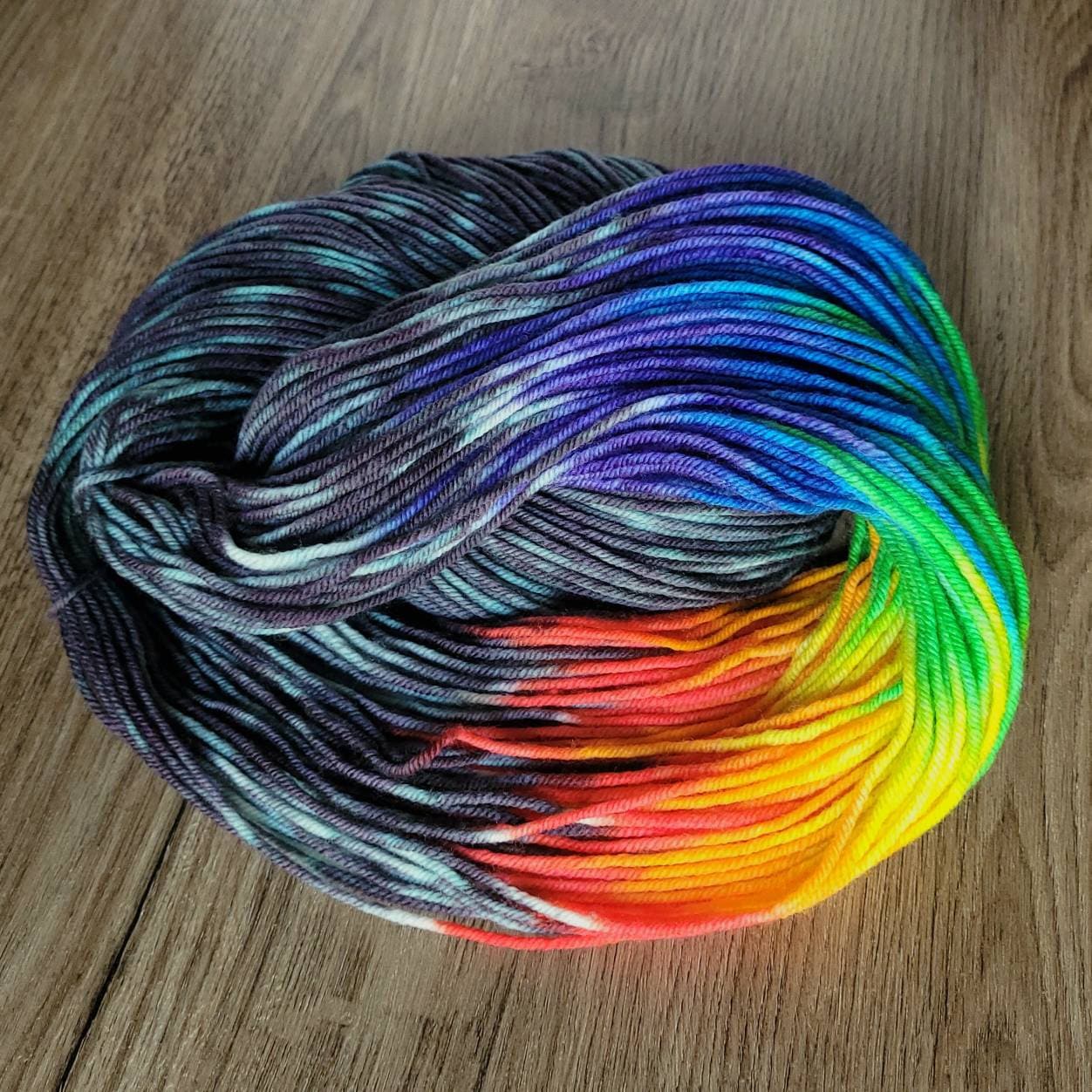 Acid Rainbow Splash PREORDER Hand Dyed Yarn Fingering - Etsy