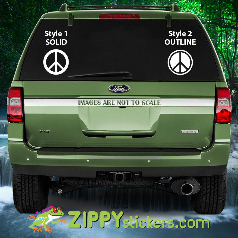 PEACE Sign Vinyl Decal Sticker PEACE LOVE Happiness Hippie - Etsy