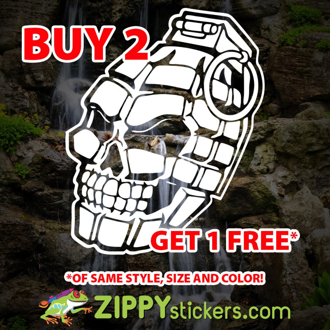 Skull Hand Grenade Vinyl Decal Sticker Skeleton Hand Grenade - Etsy