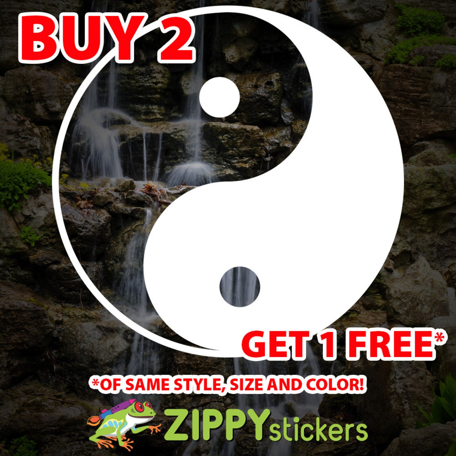 Yin Yang Vinyl Decal Sticker Yin to Yang Taoist Personal - Etsy