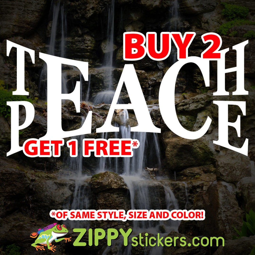 Teach Peace Vinyl Decal Sticker, Unity Peace Decal, Teach Peace on ...