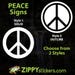PEACE Sign Vinyl Decal Sticker, PEACE, LOVE, Happiness, Hippie Peace ...