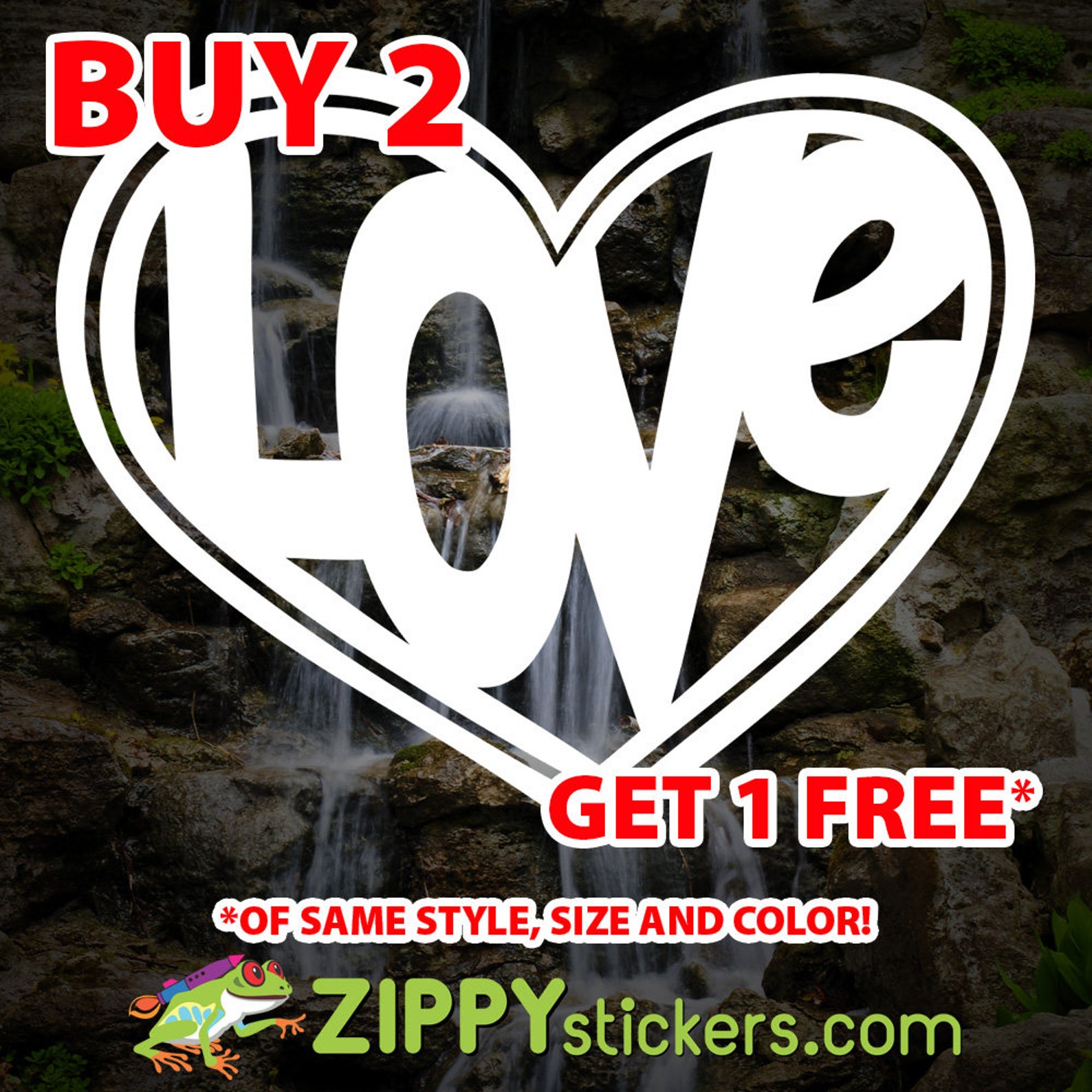 Love Heart Vinyl Decal Sticker Love Inside A Heart Decals - Etsy