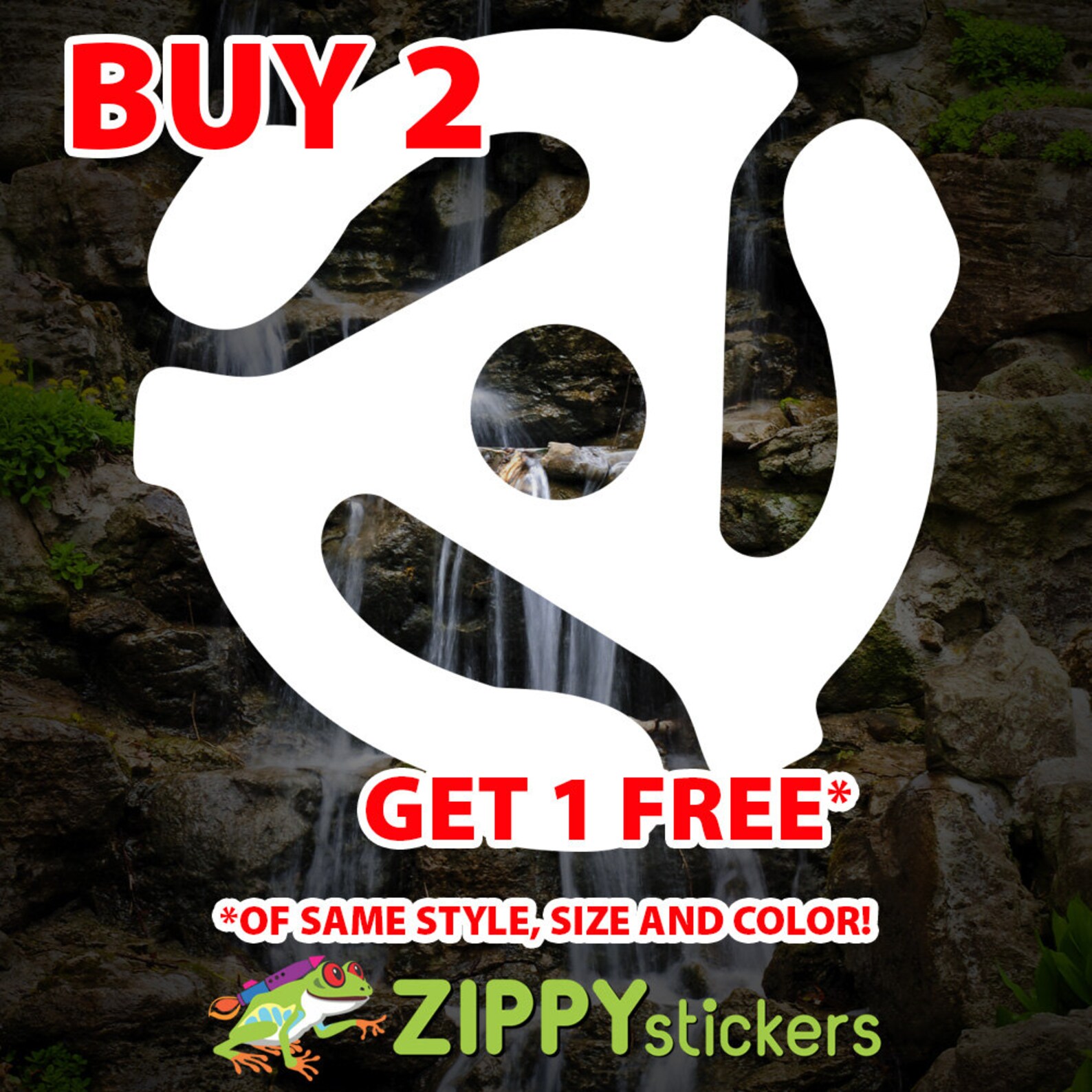 45 Vinyl Record Adapter Vinyl Decal Sticker 45 LP Phonograph - Etsy