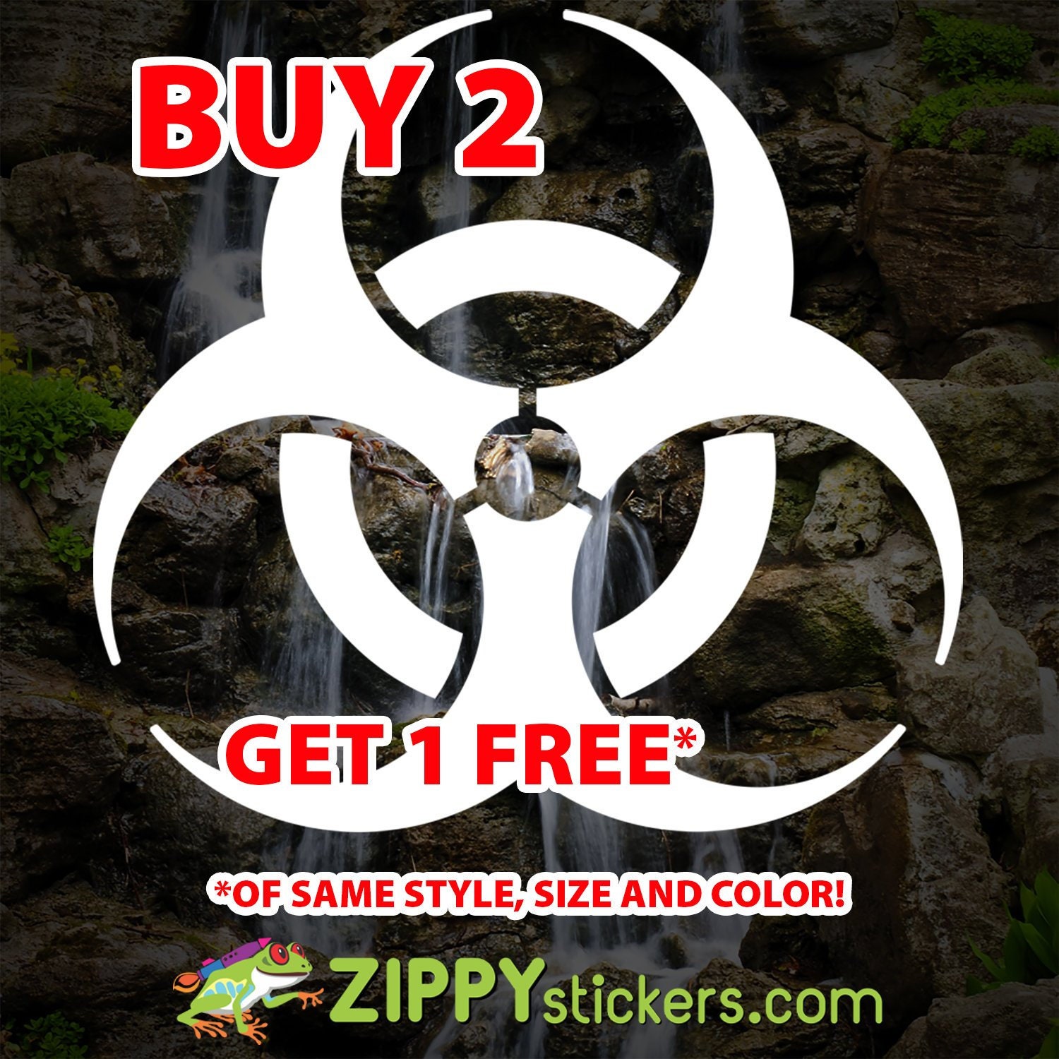 Biohazard Symbol Vinyl Decal Sticker Biohazard Icon | Etsy