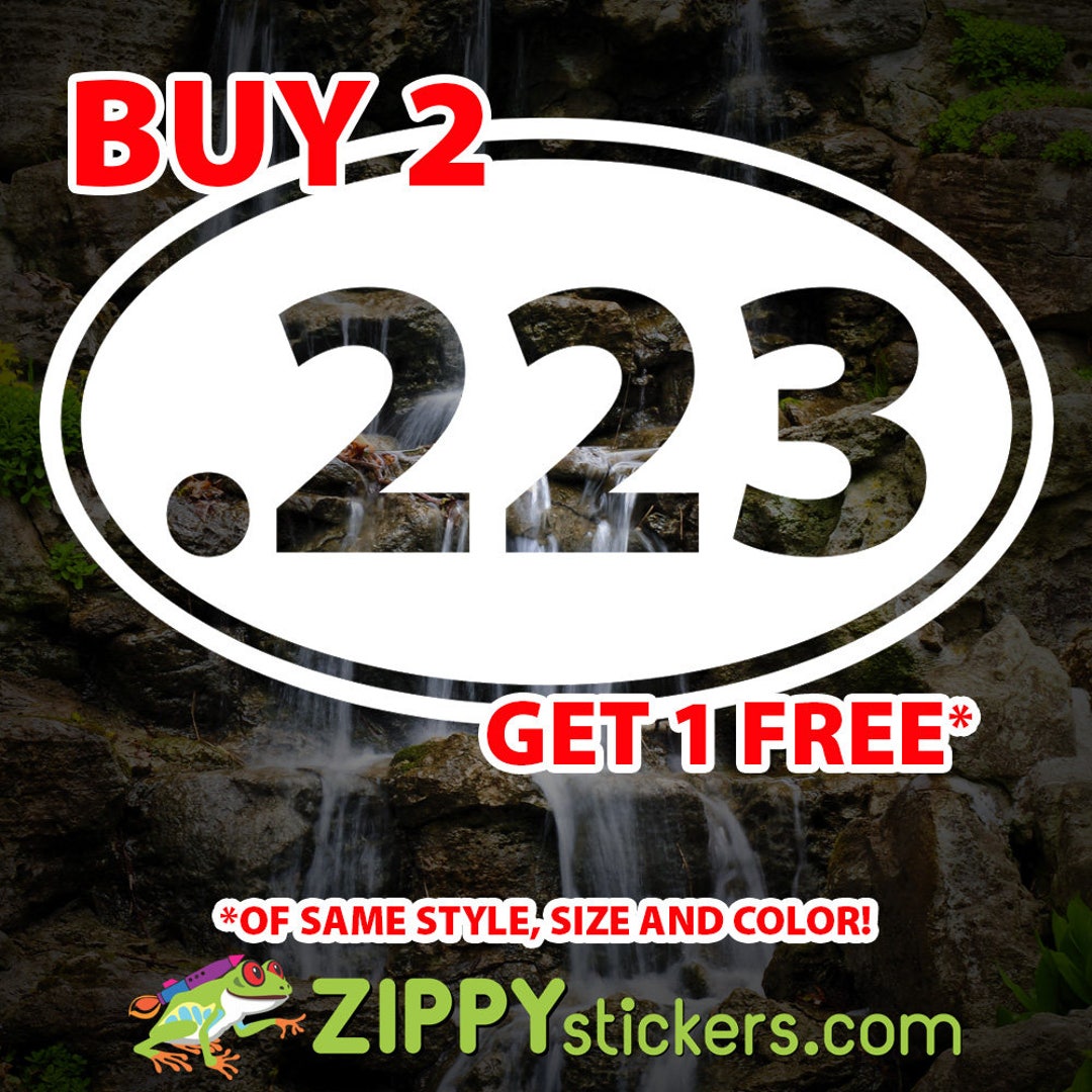 Bullet .223 Eurostyle Vinyl Decal Sticker, Euro-style .223 Bullet, Oval ...