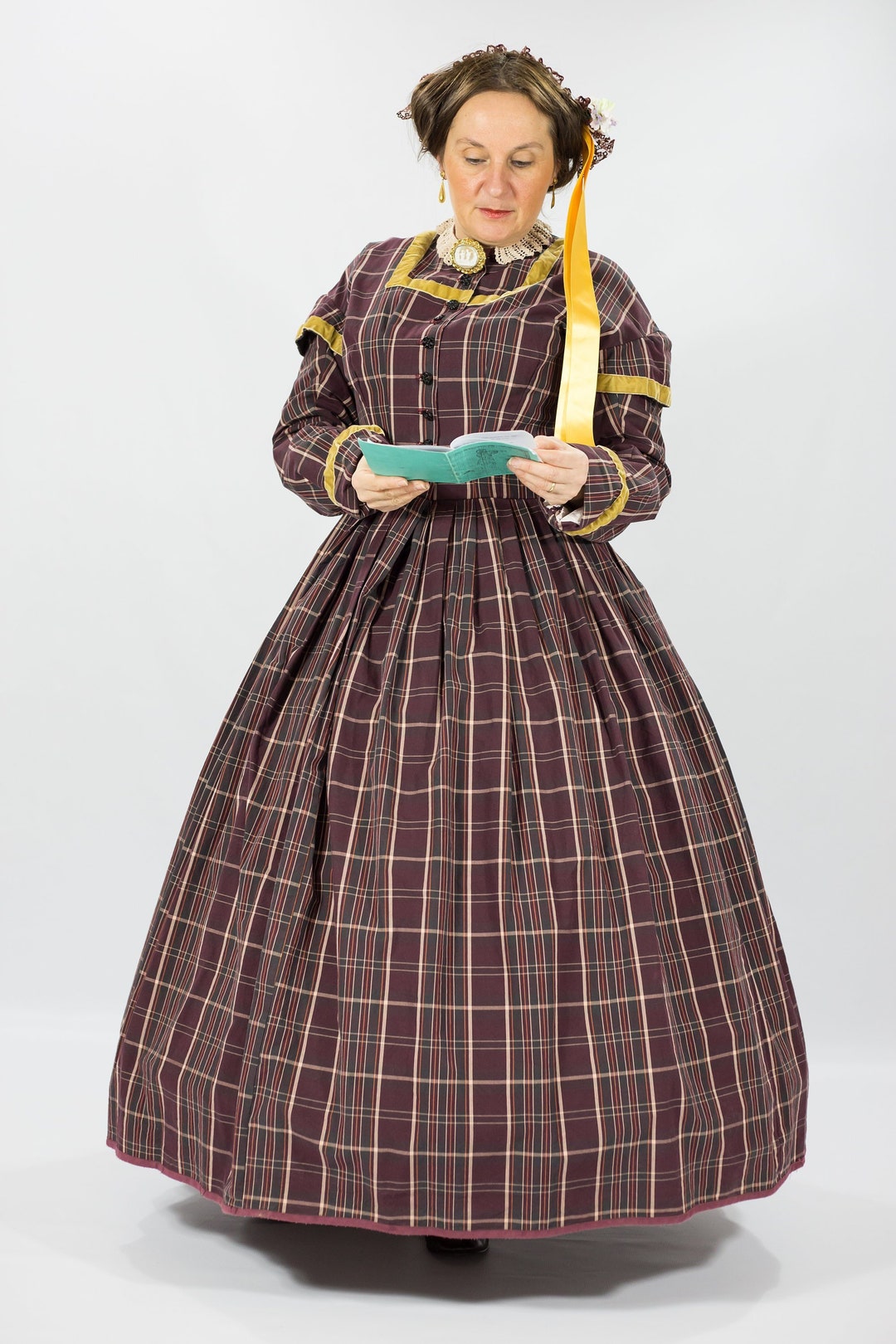 1860 Day Dress/to Order/victorian Day Dress/second Empire Dress/1860s ...