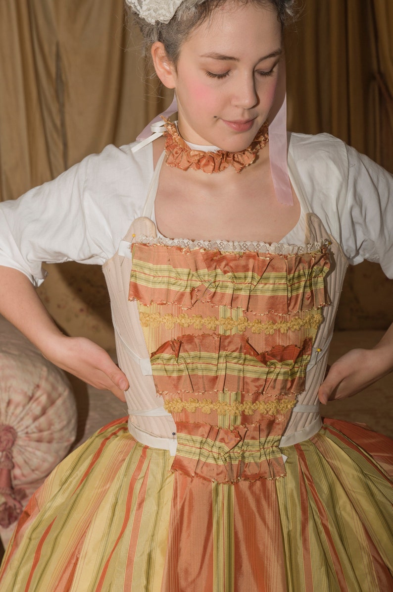 Robe à la française Louis XV/A LA COMMANDE/Robe à panier/Robe 1750/18th ...