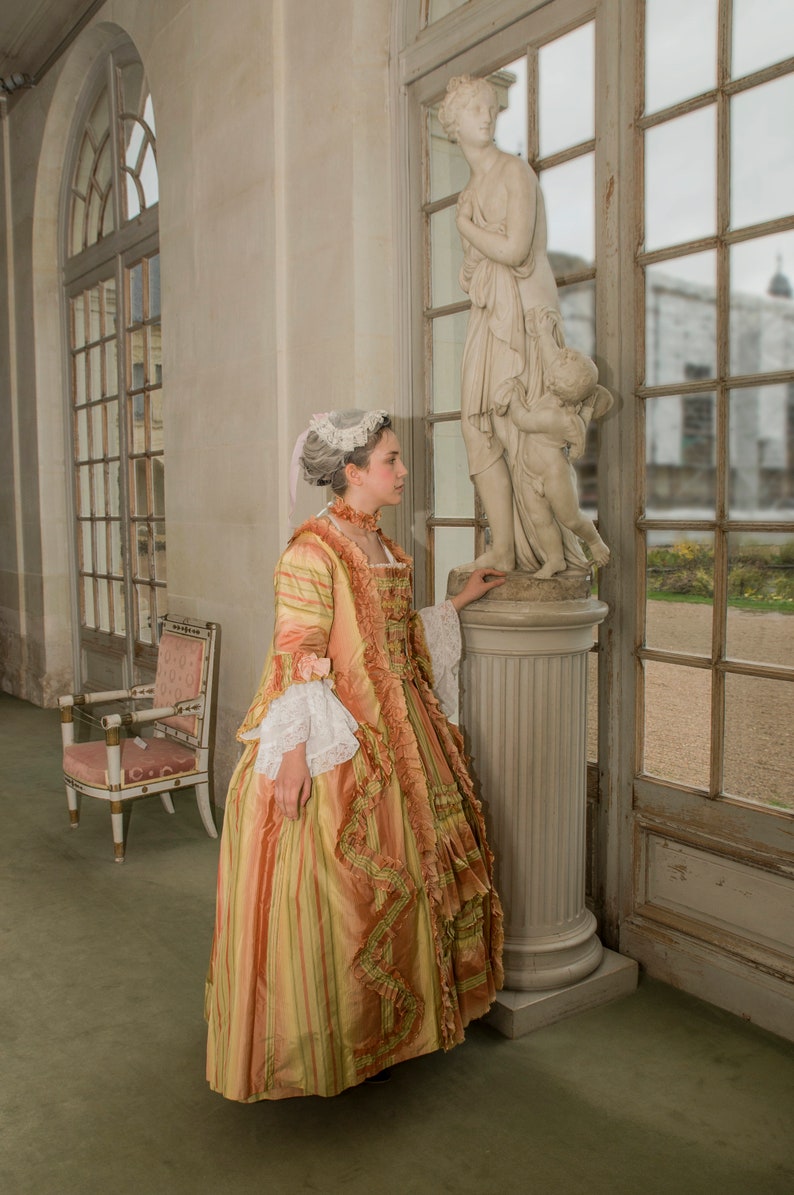 Robe à la française Louis XV/A LA COMMANDE/Robe à panier/Robe 1750/18th ...