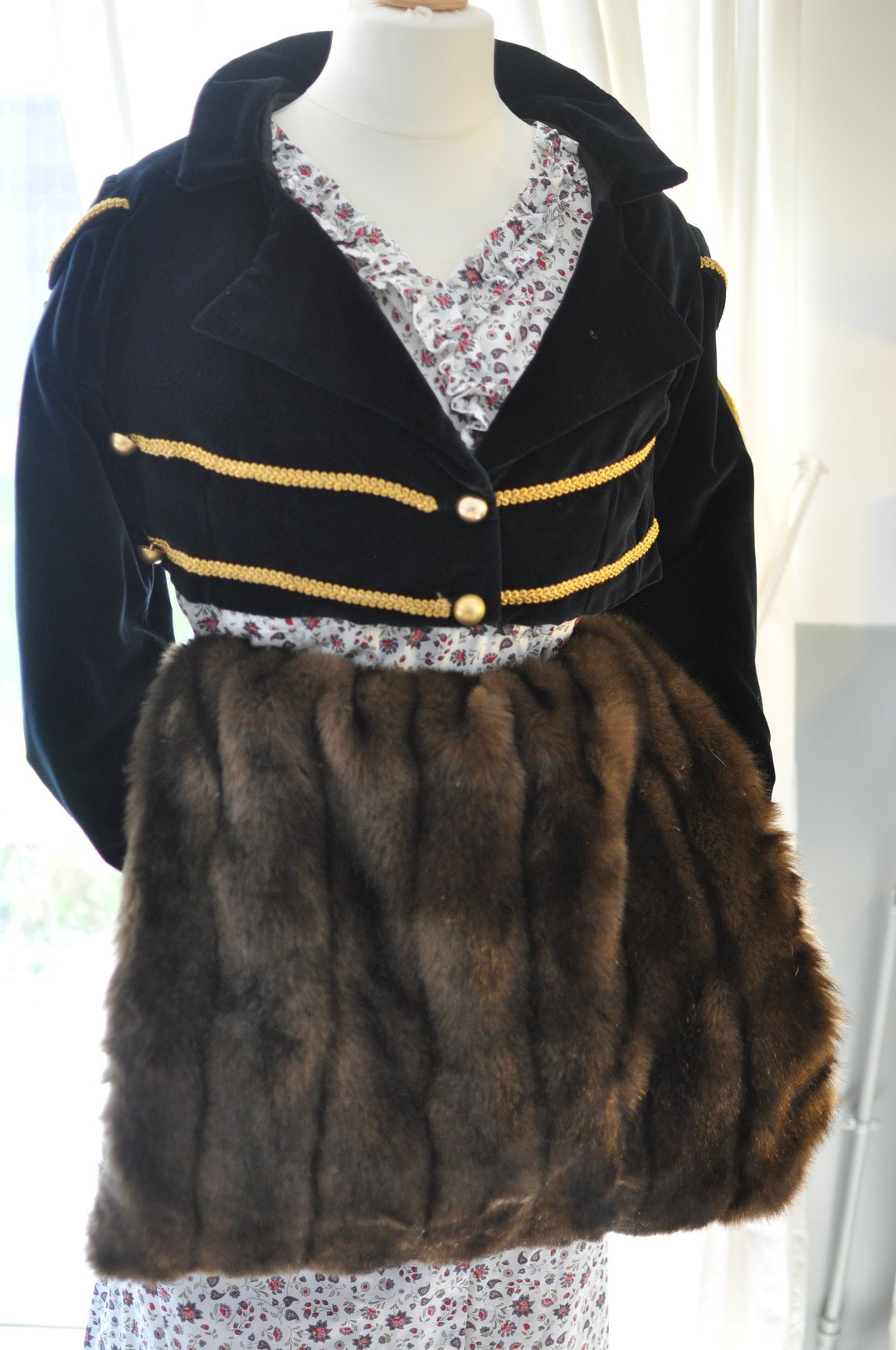 False Fur Sleeve 1800-1910/false Fur Muff/regency Muff/edwardian Muff ...