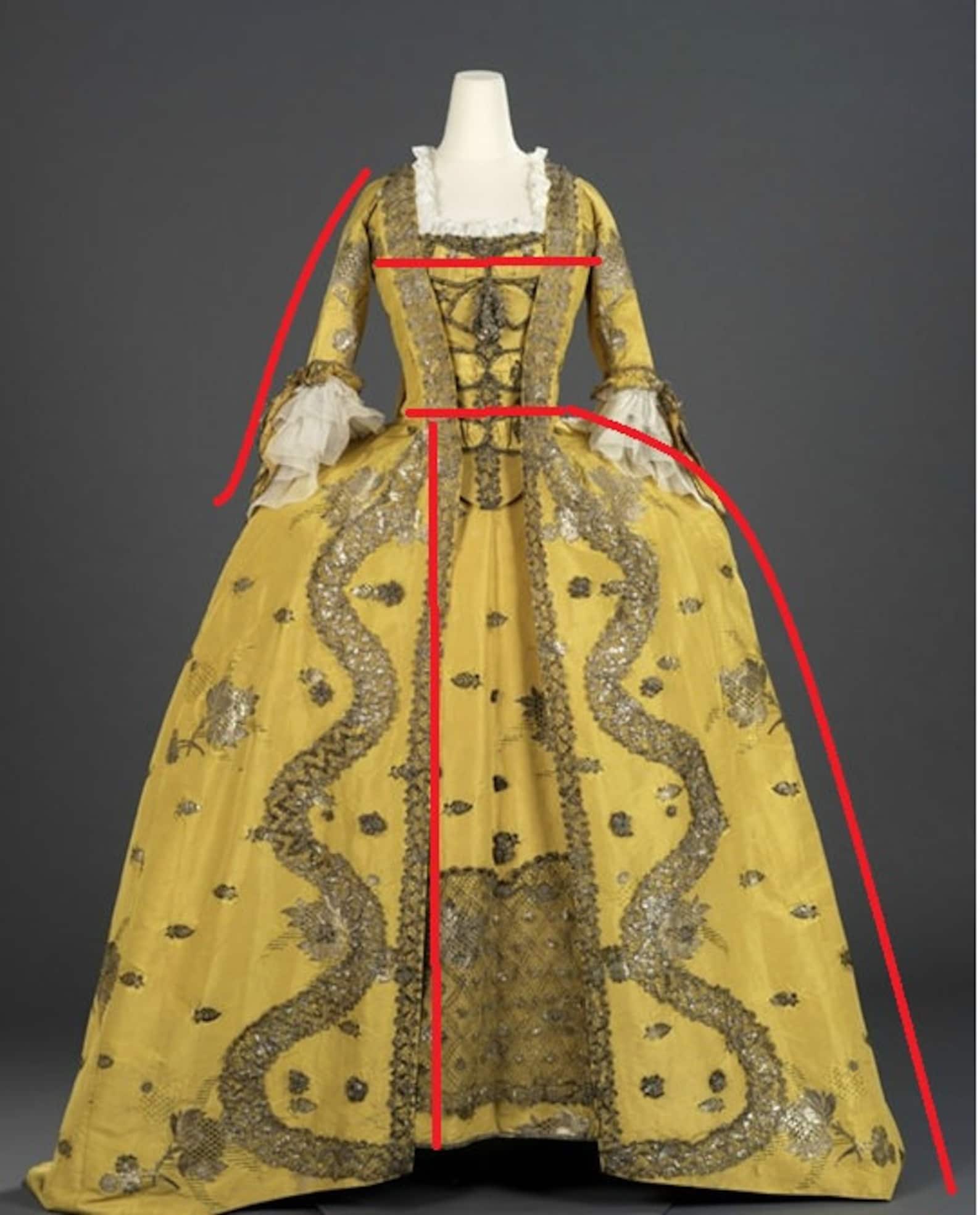Robe à la française Louis XV/A LA COMMANDE/Robe à panier/Robe 1750/18th ...