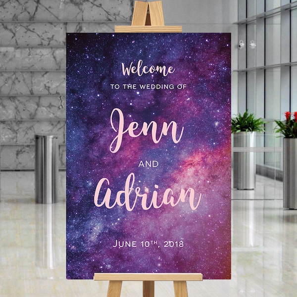 Custom Wedding Sign Galaxy - Etsy