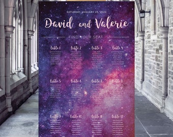 Galaxy Wedding Seating Chart - Etsy