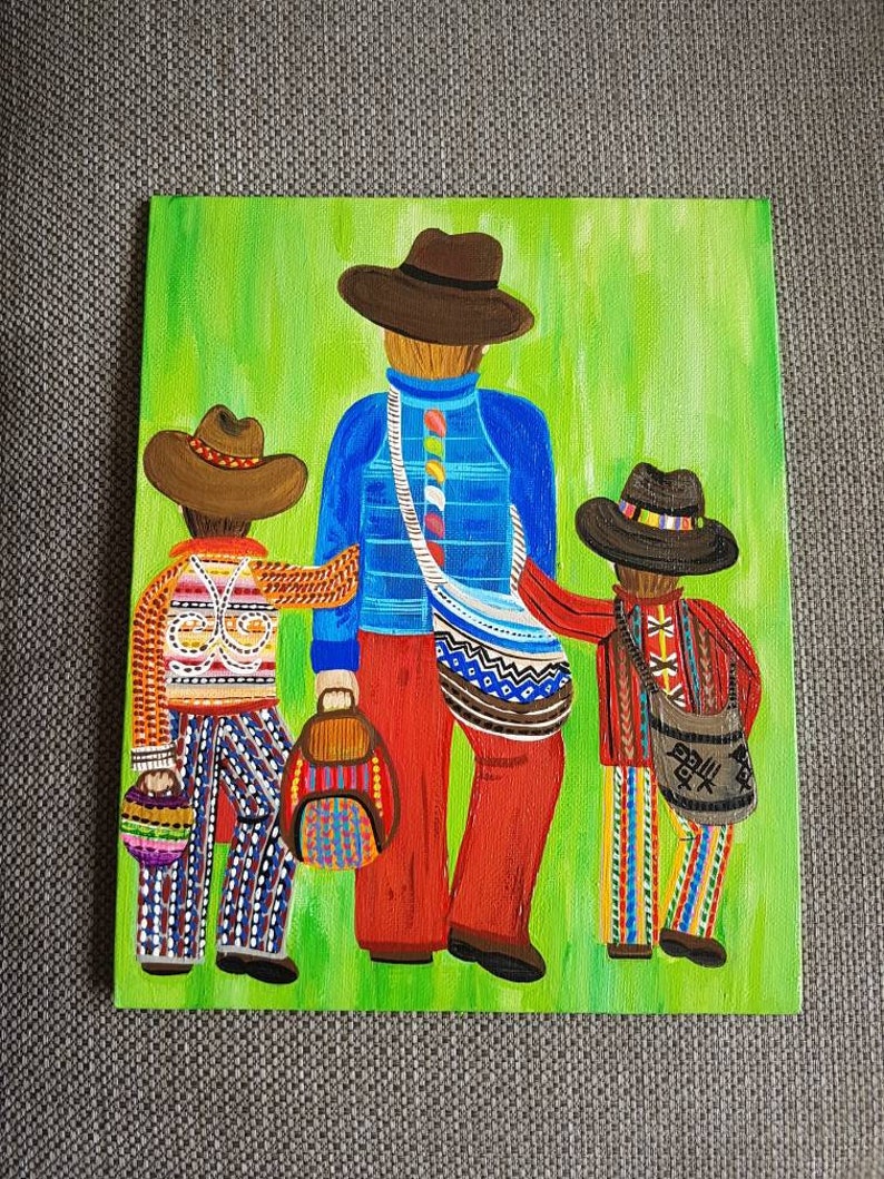 Made to Order, Indigenous Family Art, Father and Baby Art ...