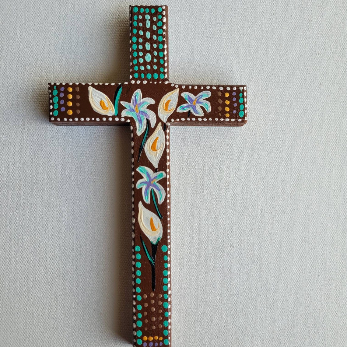 Lily Cross Calla Lily Cross Wooden Cross Jesus Cross - Etsy UK
