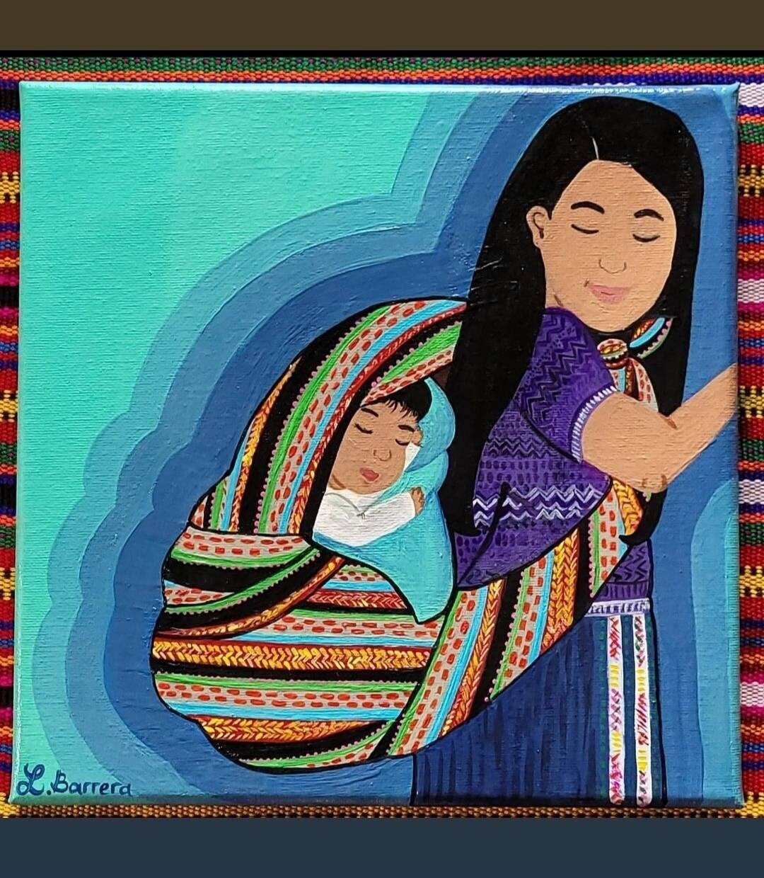 Guatemala Art, Guatemalan Fabrics, Guatemalan Love, Mom and Baby Art ...