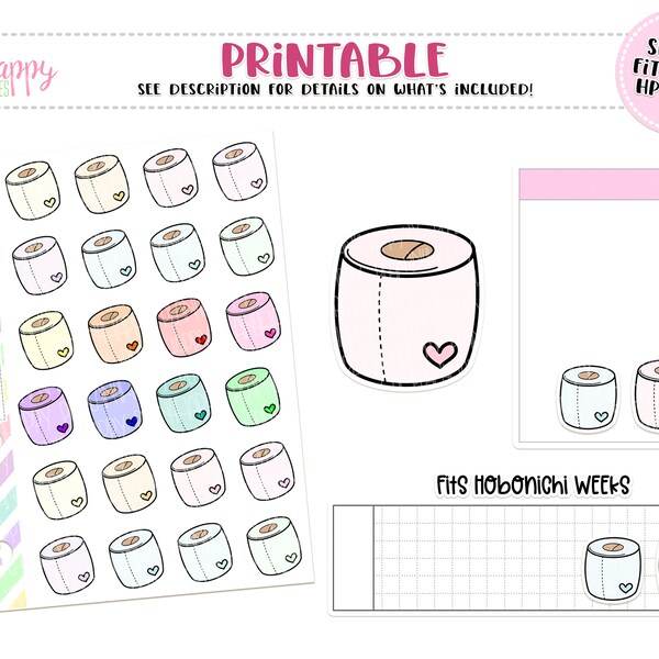 Toilet Paper Roll Stickers - Etsy