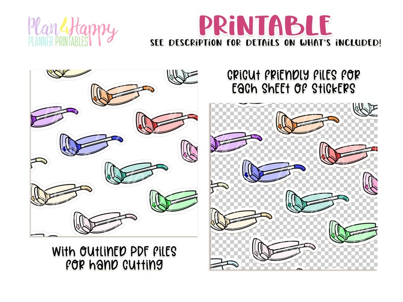 Vacuum Cleaner, Printable Planner Stickers, Sheets Fit Micro Happy ...