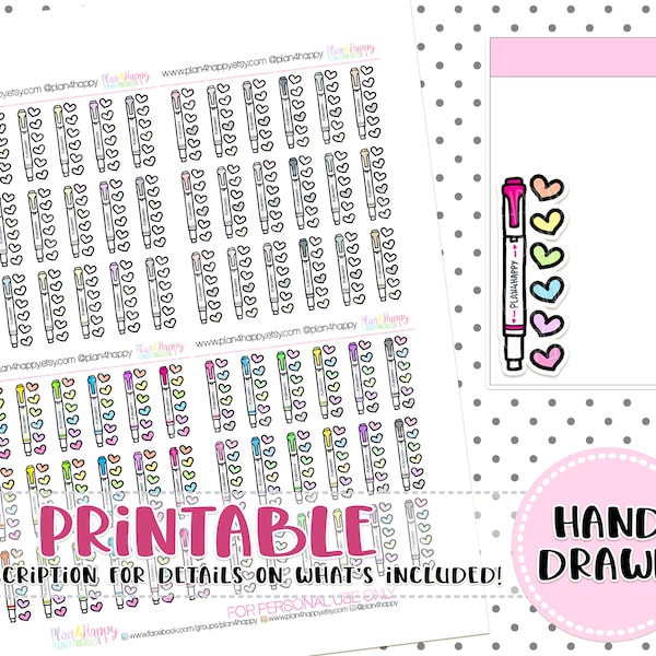 Mildliner Checklist Stickers - Etsy