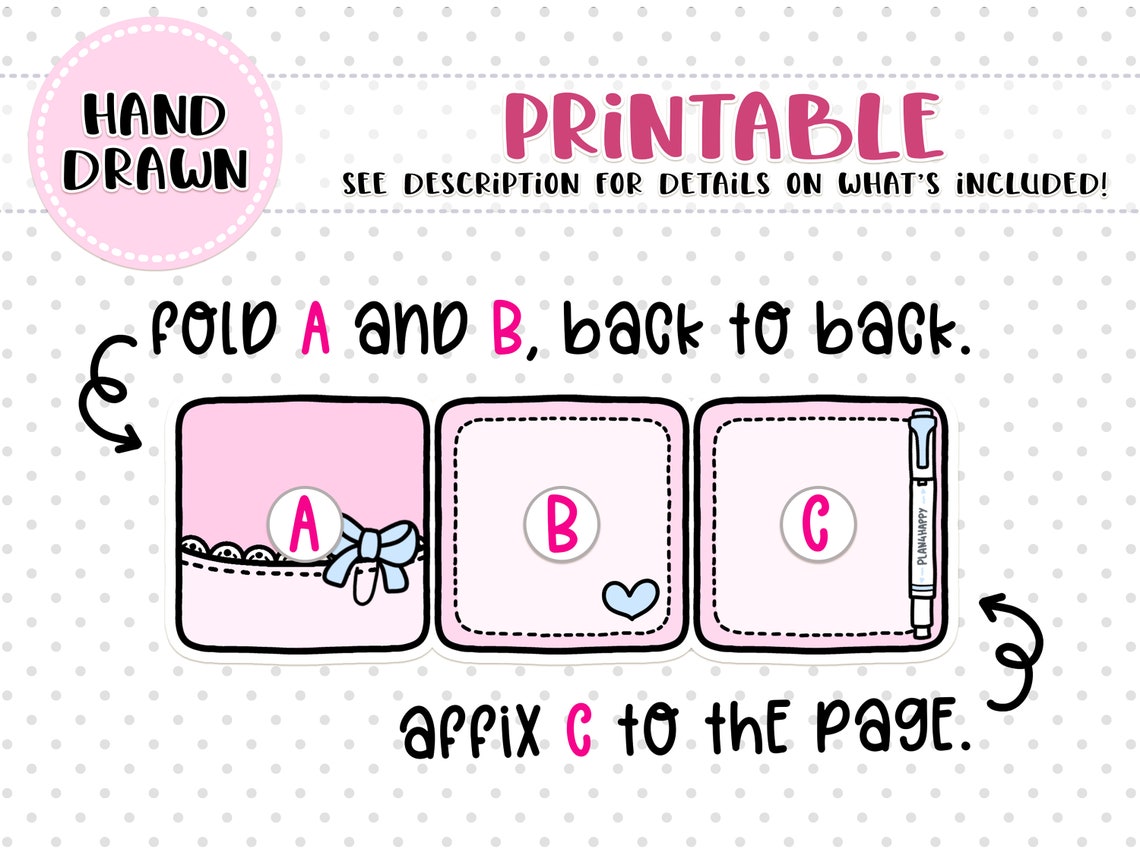 Printable, FOLDABLE Boxes, Fit Most Planners, Printable Kawaii Stickers ...