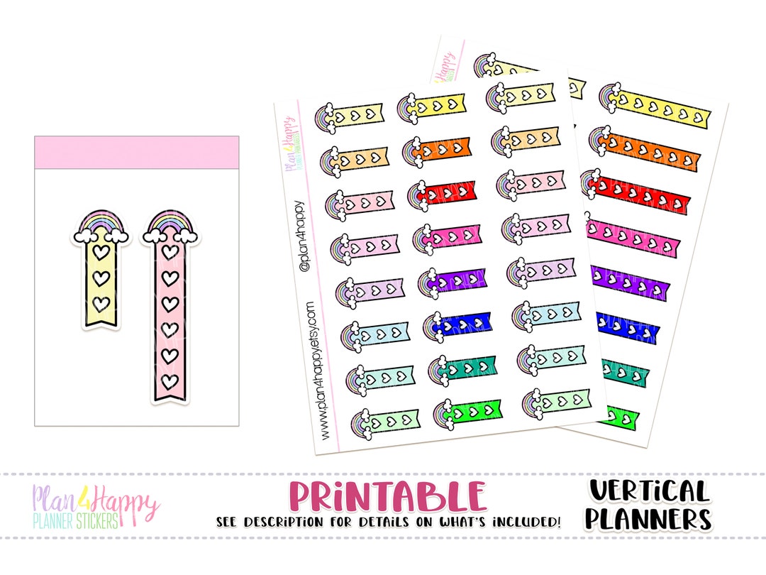 Rainbow Checklists, Printable Planner Stickers, Planner Stickers ...