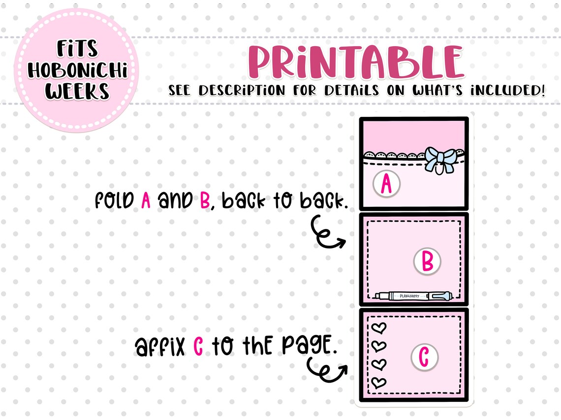 Printable FOLDABLE Boxes Fit Most Planners Printable Kawaii - Etsy