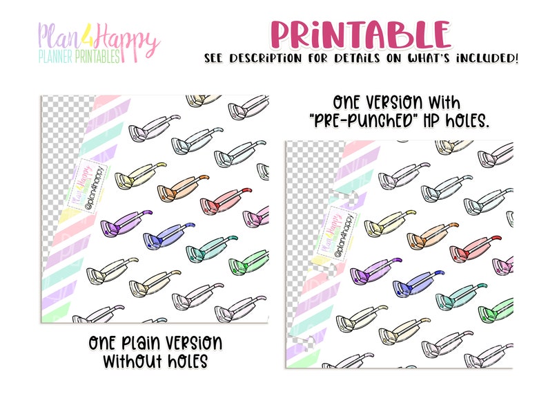 Vacuum Cleaner, Printable Planner Stickers, Sheets Fit Micro Happy ...